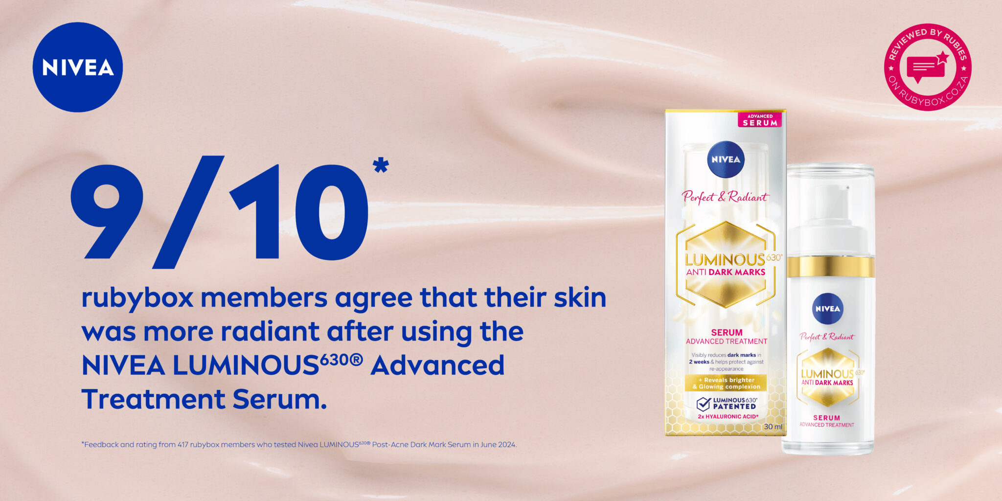 NIVEA LUMINOUS630® Advanced Treatment Serum FINAL RATING & REVIEWS - rubybox