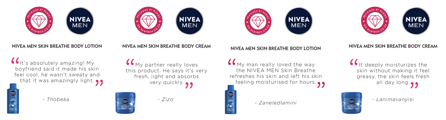 rubybox reviews & ratings: NIVEA MEN Skin Breathe Body Lotion - rubybox